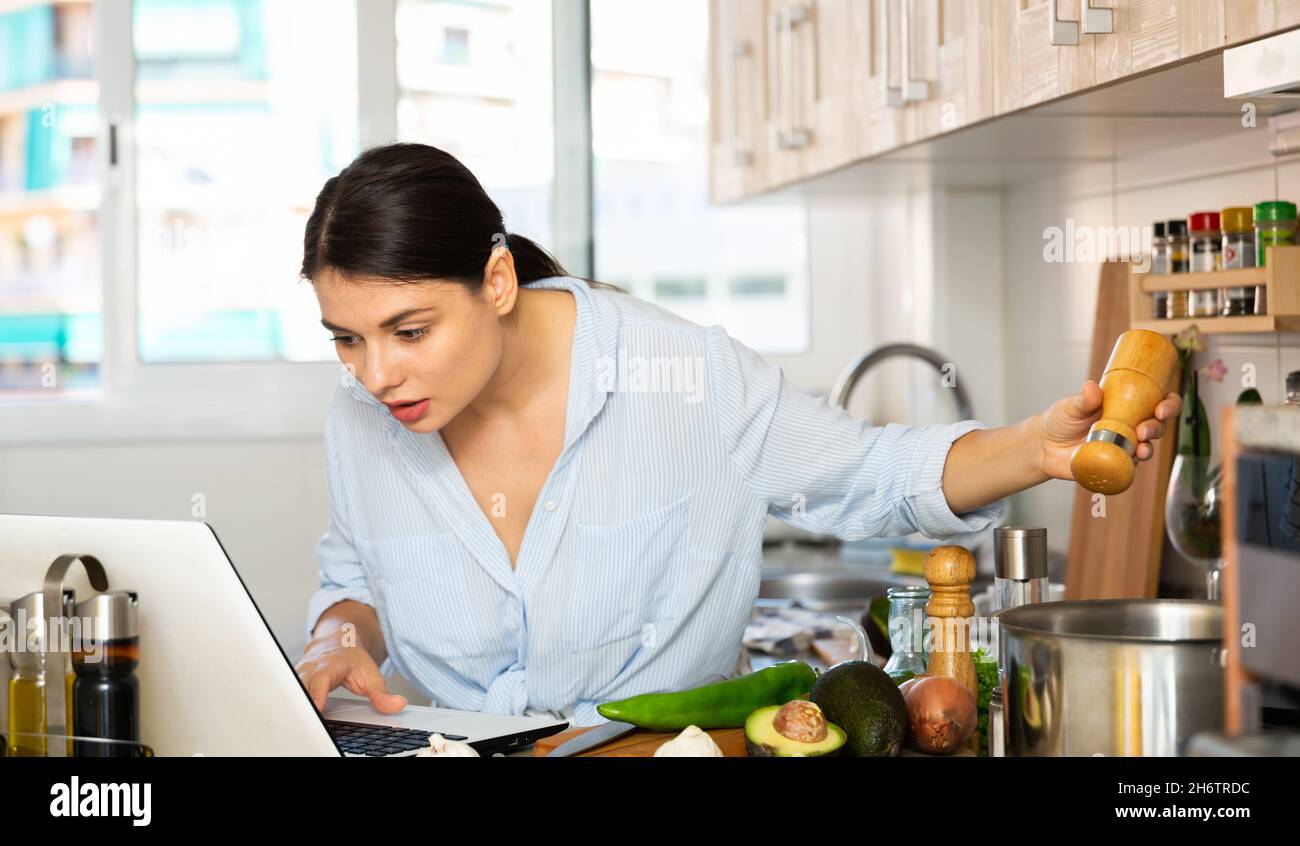 Woman in home Stock Photo - Alamy