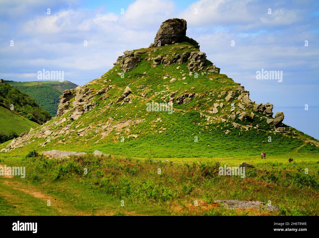 North Devon coast Valley of Rocks near Lynton and Lynmouth England UK ...