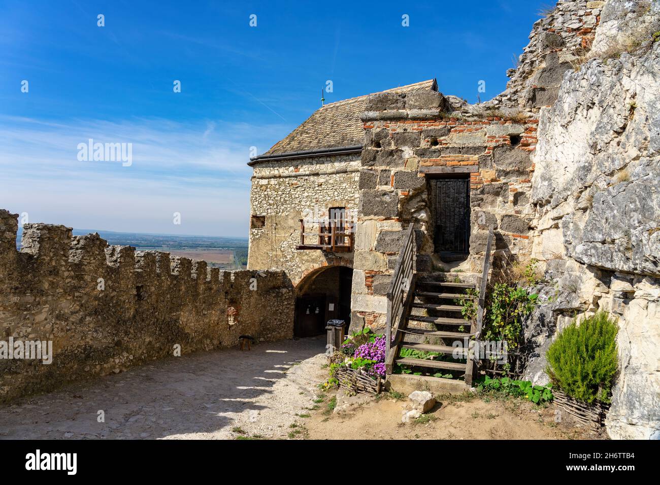 detail of Sumeg castle fortress in Hungary with view Stock Photo - Alamy