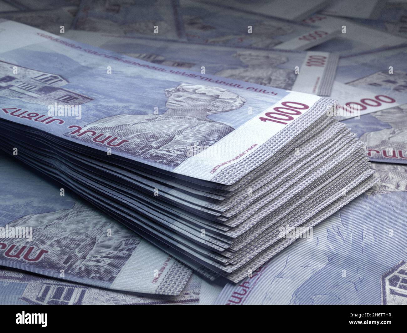 Money of Armenia. Dram bills. AMD banknotes. 1000 Armenian. Business ...