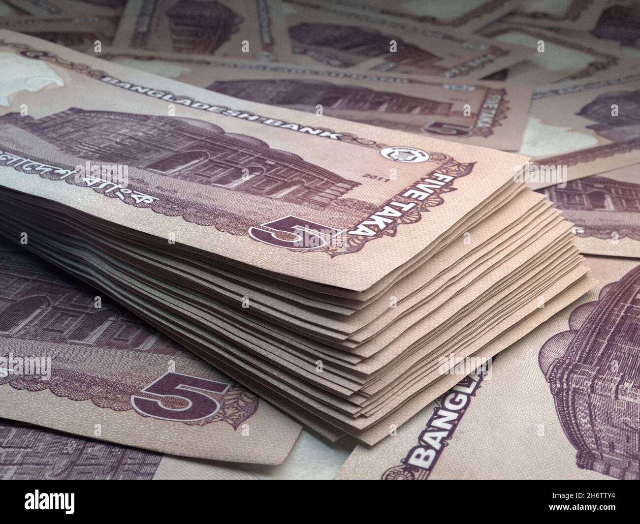 Money of Bangladesh. Taka bills. BDT banknotes. 5 Bengali. Business ...