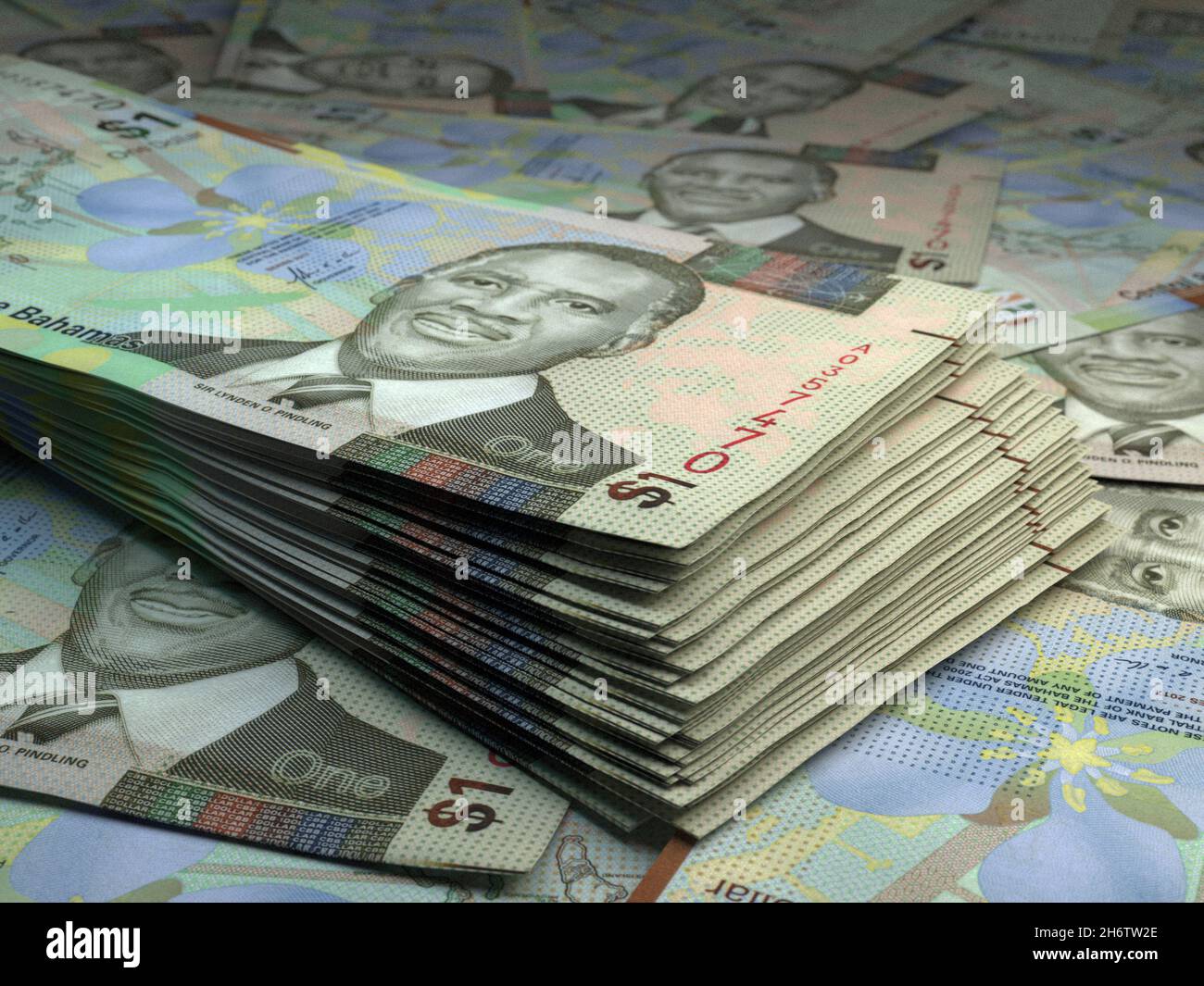 Money of Bahamas. Bahamas dollar bills. BSD banknotes. 20 dollars ...