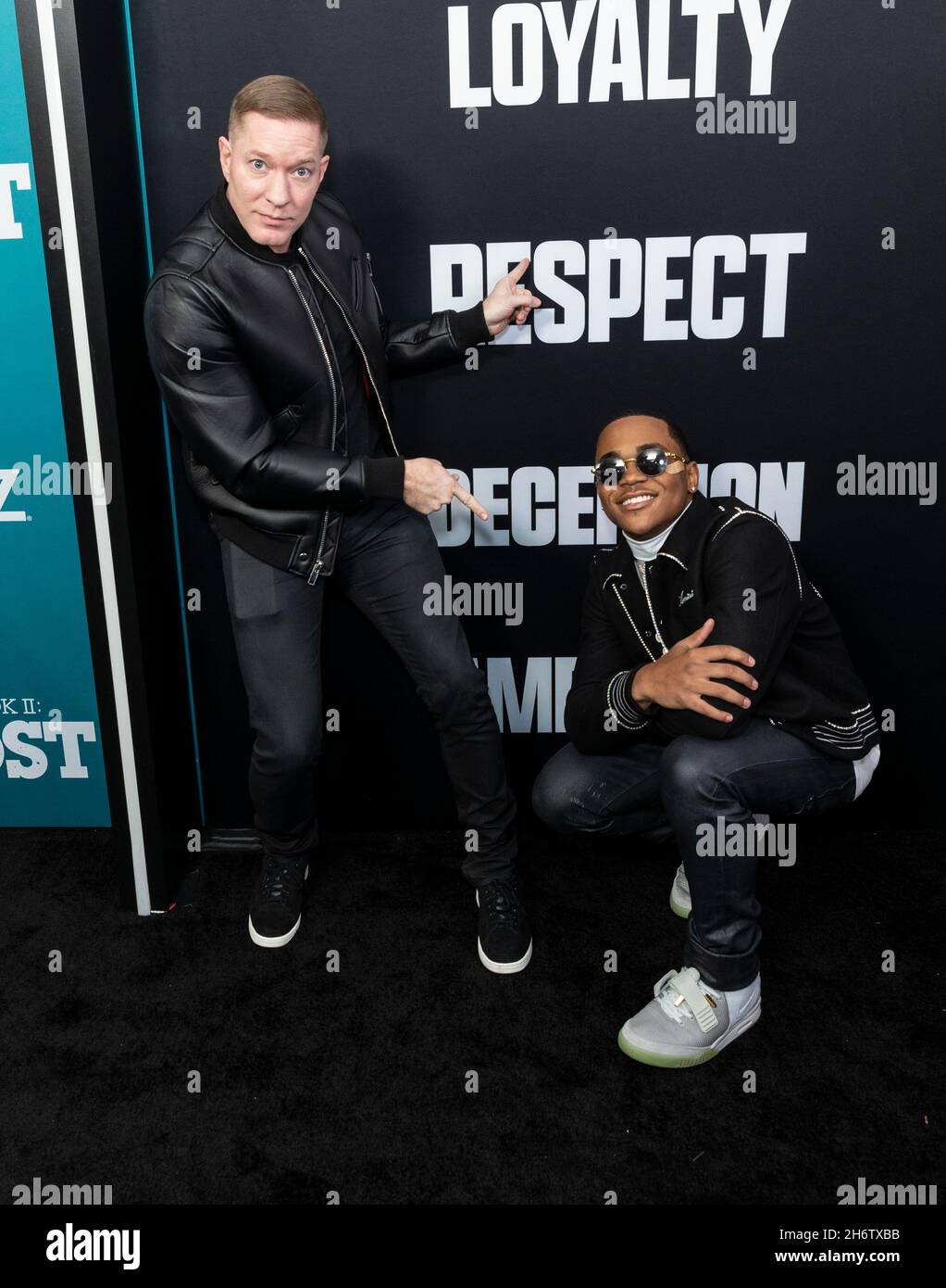 New York, NY - November 17, 2021: Joseph Sikora and Michael Rainey Jr attend premiere of Power ...