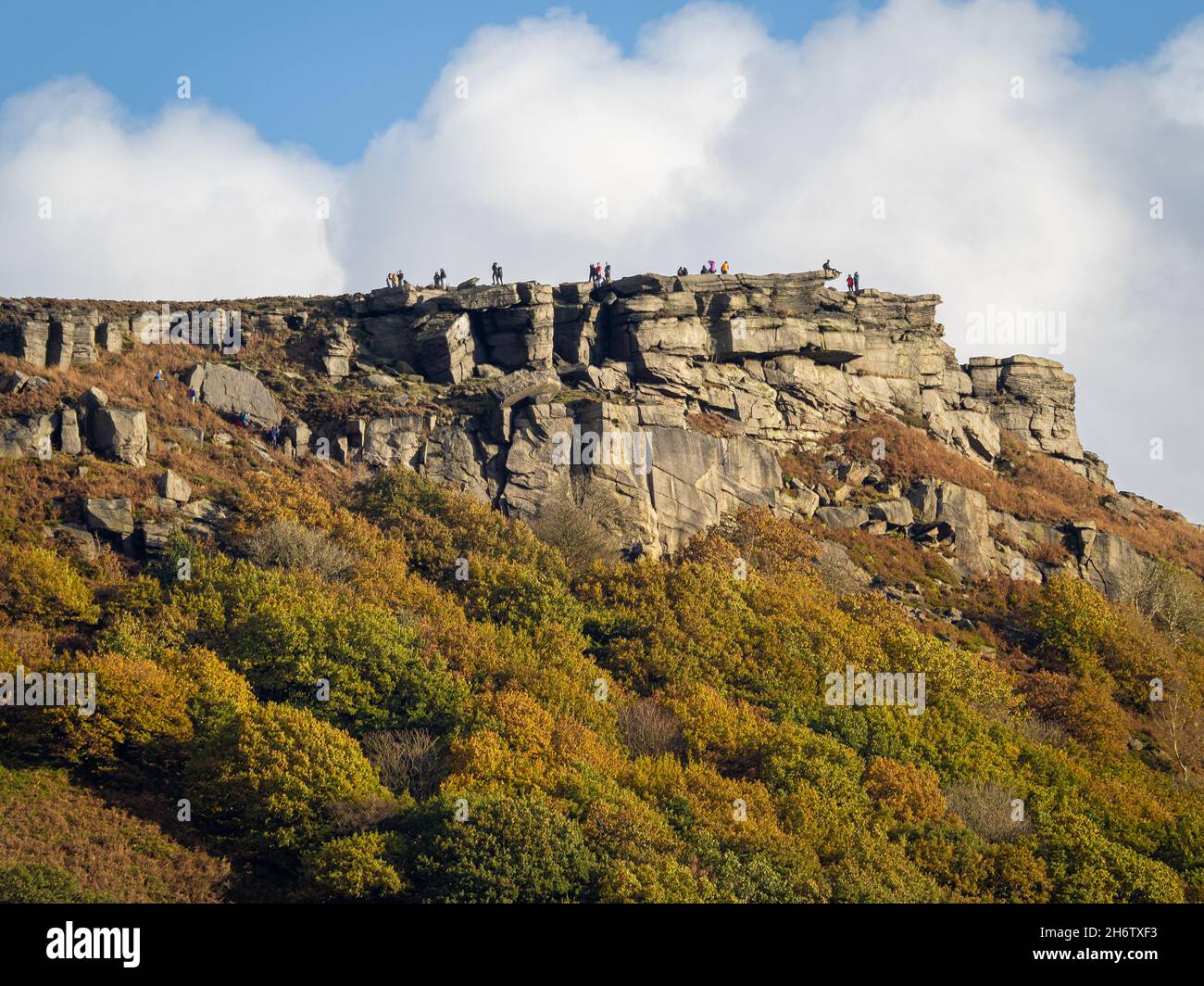 View of Bamford Edge in the Peak District Stock Photo - Alamy