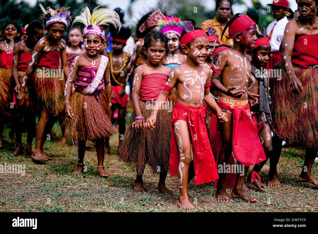 Papua Traditonal Dance Stock Photo - Alamy