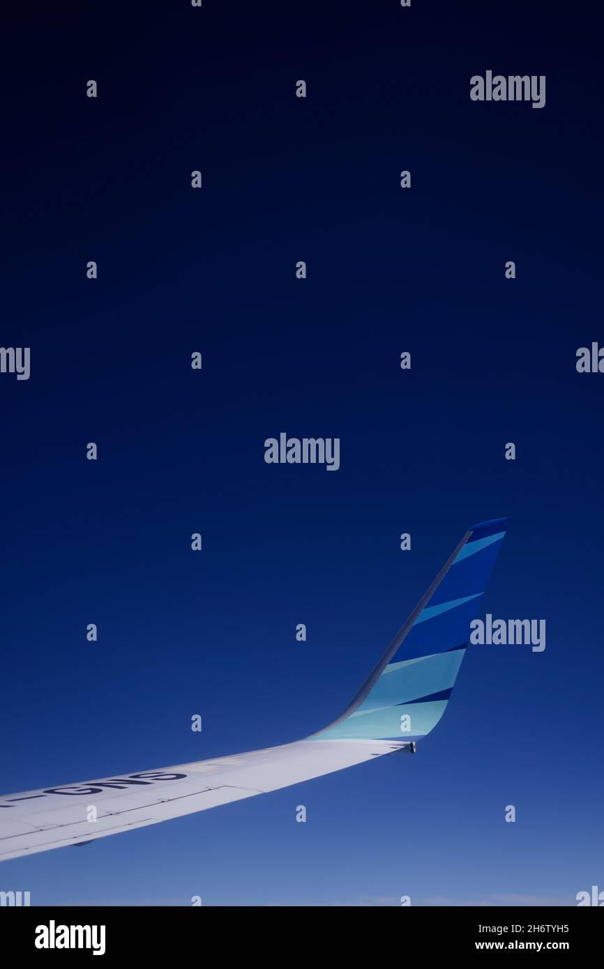 Wing of Garuda Indonesia Airline Stock Photo - Alamy