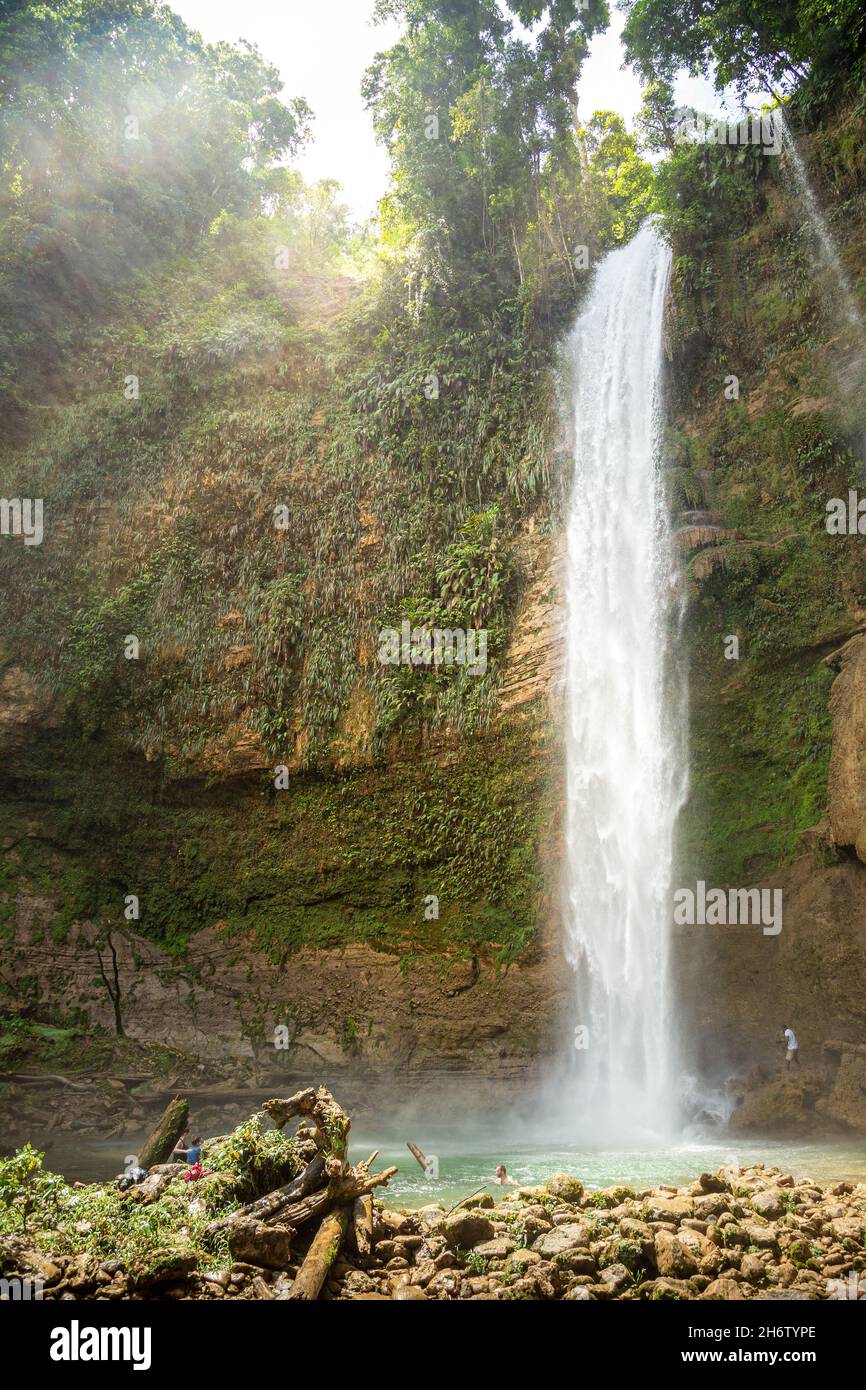 Tenaru falls near the capital city of Honiara in the Solomon Islands ...