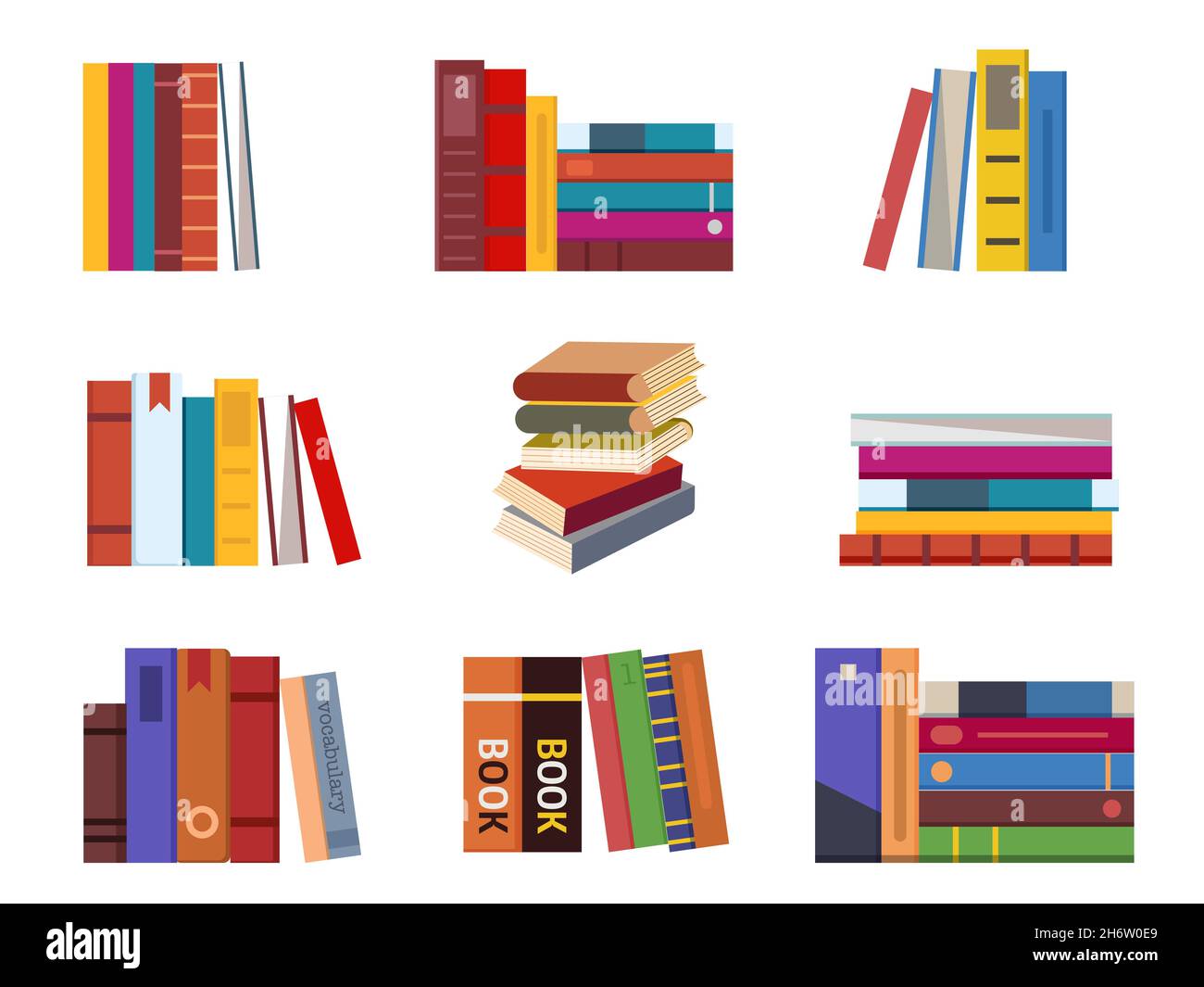 Piles books book Stock Vector Images - Alamy