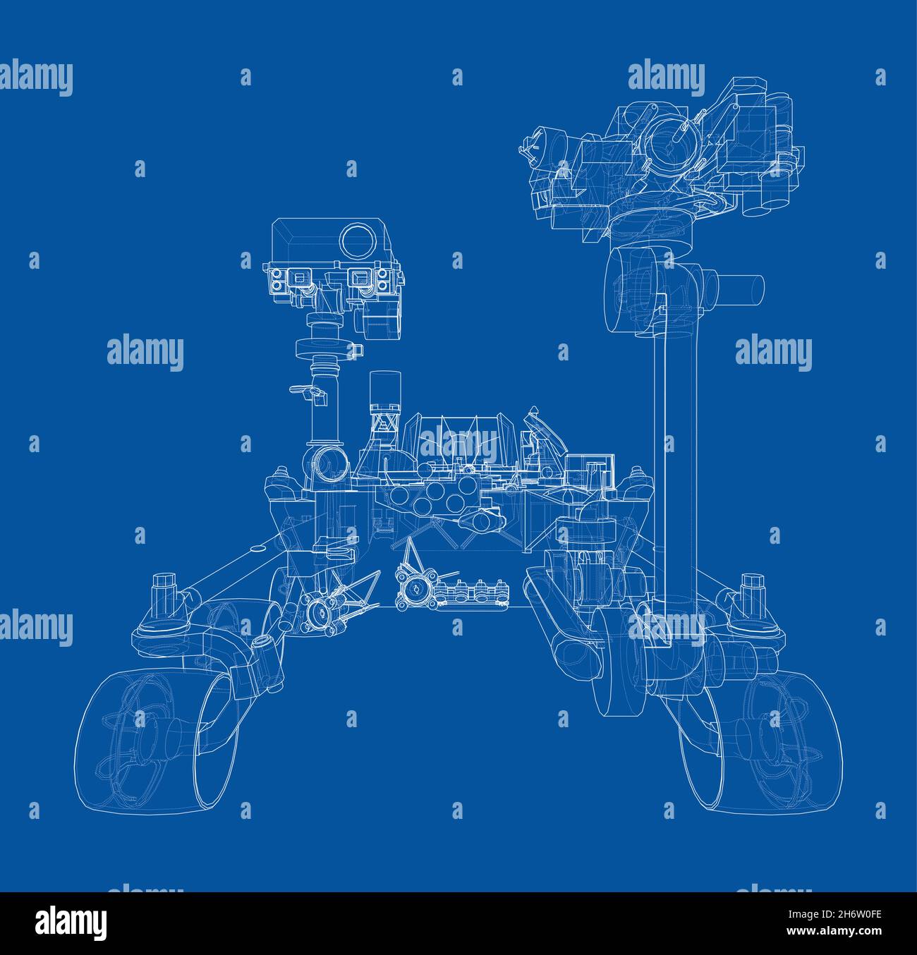 Mars Rover. Vector rendering of 3d Stock Vector Image & Art - Alamy
