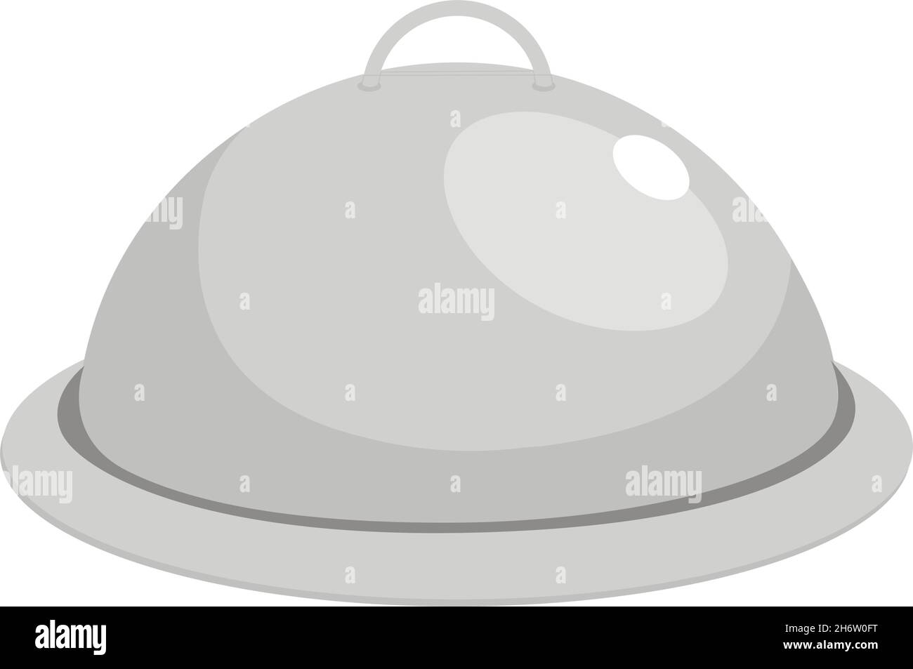 Covered food tray icon service black silhouette vector illustration ...