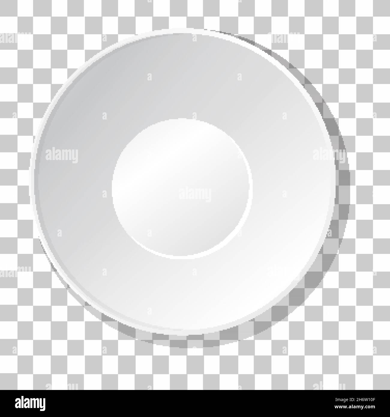 White plain plate on transparent background illustration Stock Vector ...