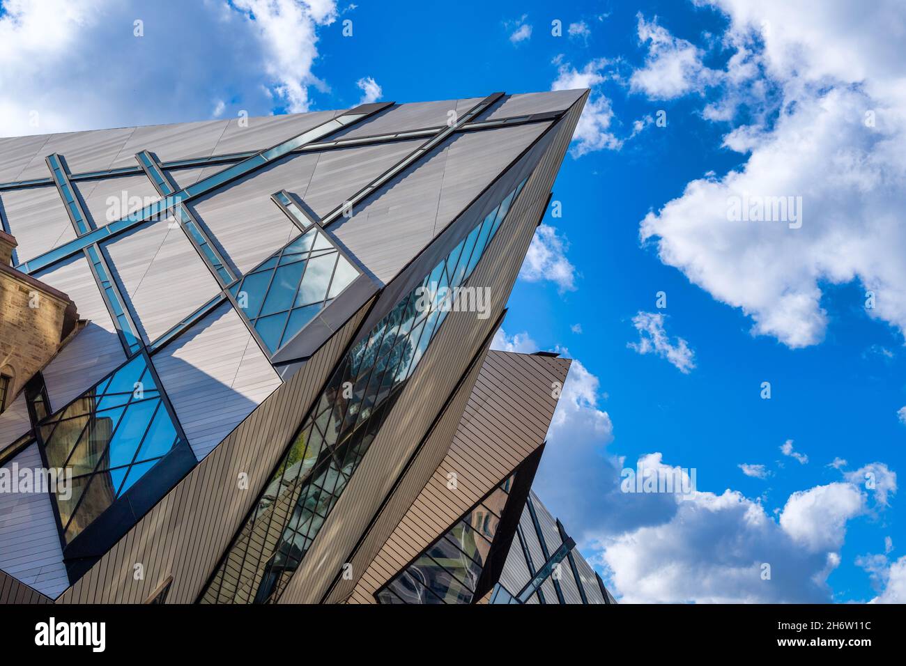 Building exterior architecture of the Royal Ontario Museum or ROM ...