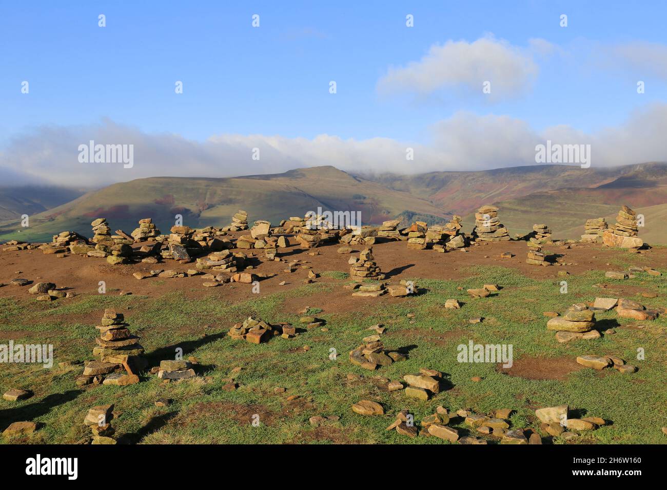 Edale and Kinder Scout from Great Ridge at Back Tor, Castleton, Hope ...
