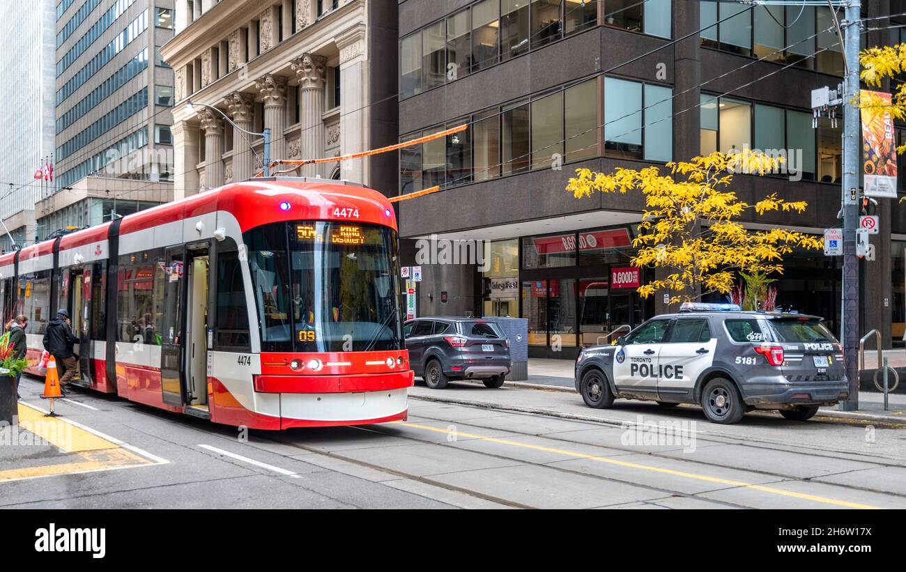 Bombardier Tramway or Streetcar, Toronto, Canada Stock Photo - Alamy