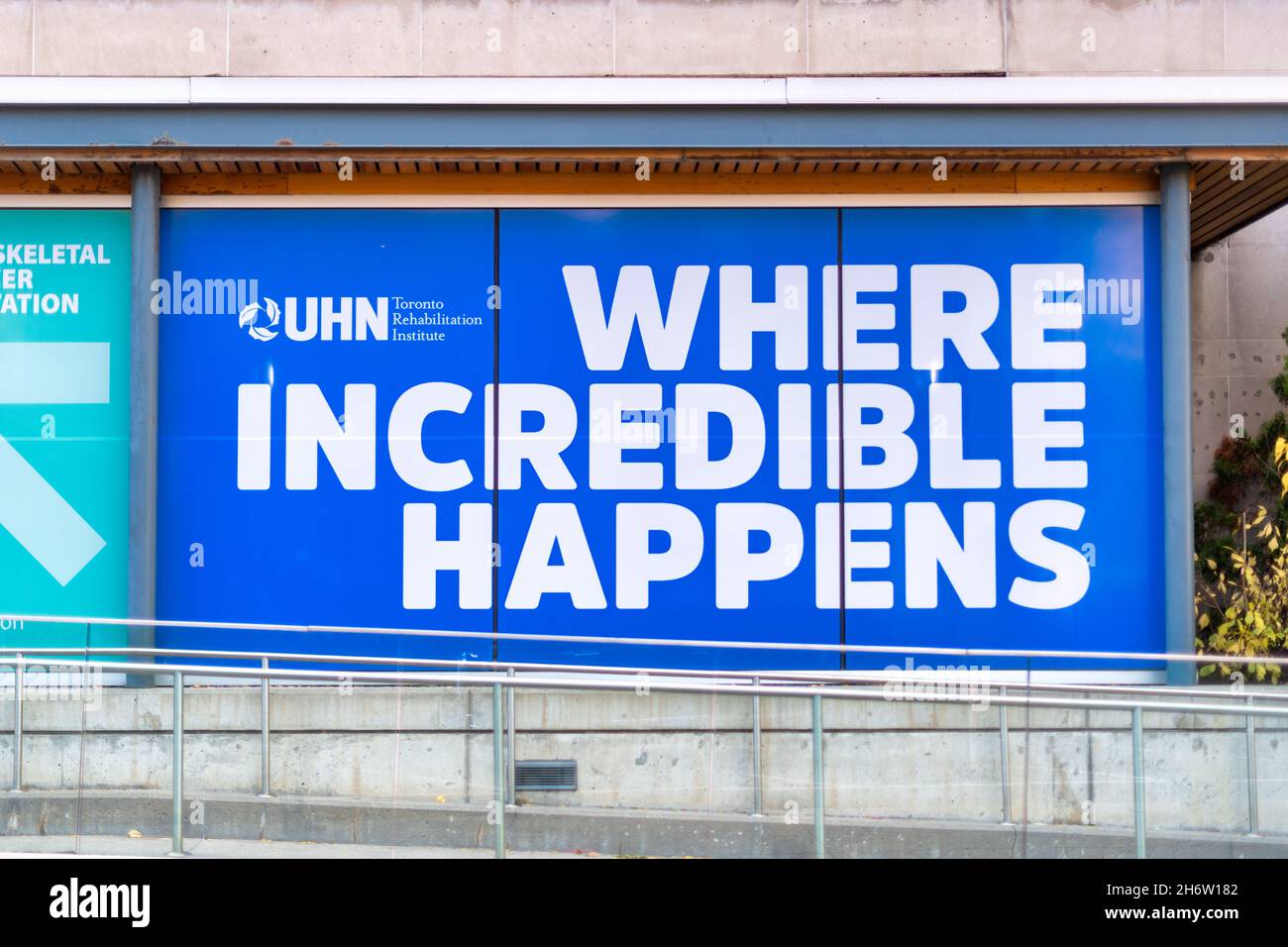 Sign of the University Health Network (UHN) reading 'Where the ...