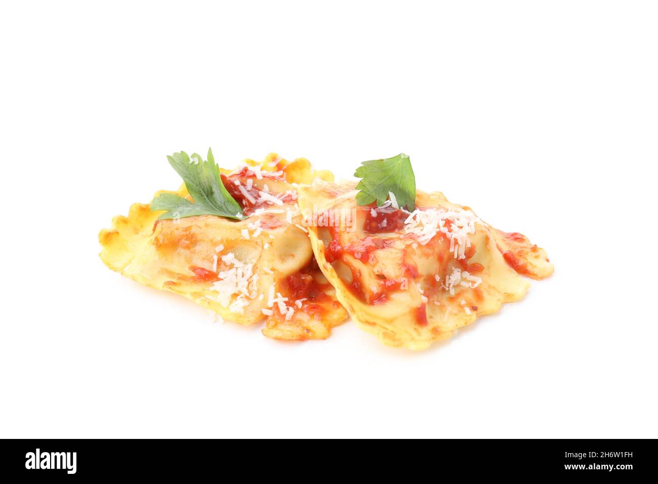 Delicious ravioli isolated on white background, close up Stock Photo ...