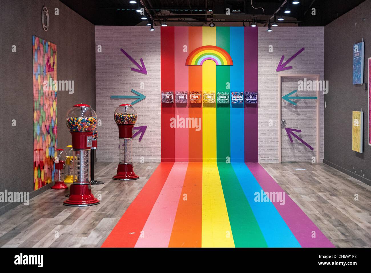 Rainbow design in a Candyland store seen in the Bayview Village ...