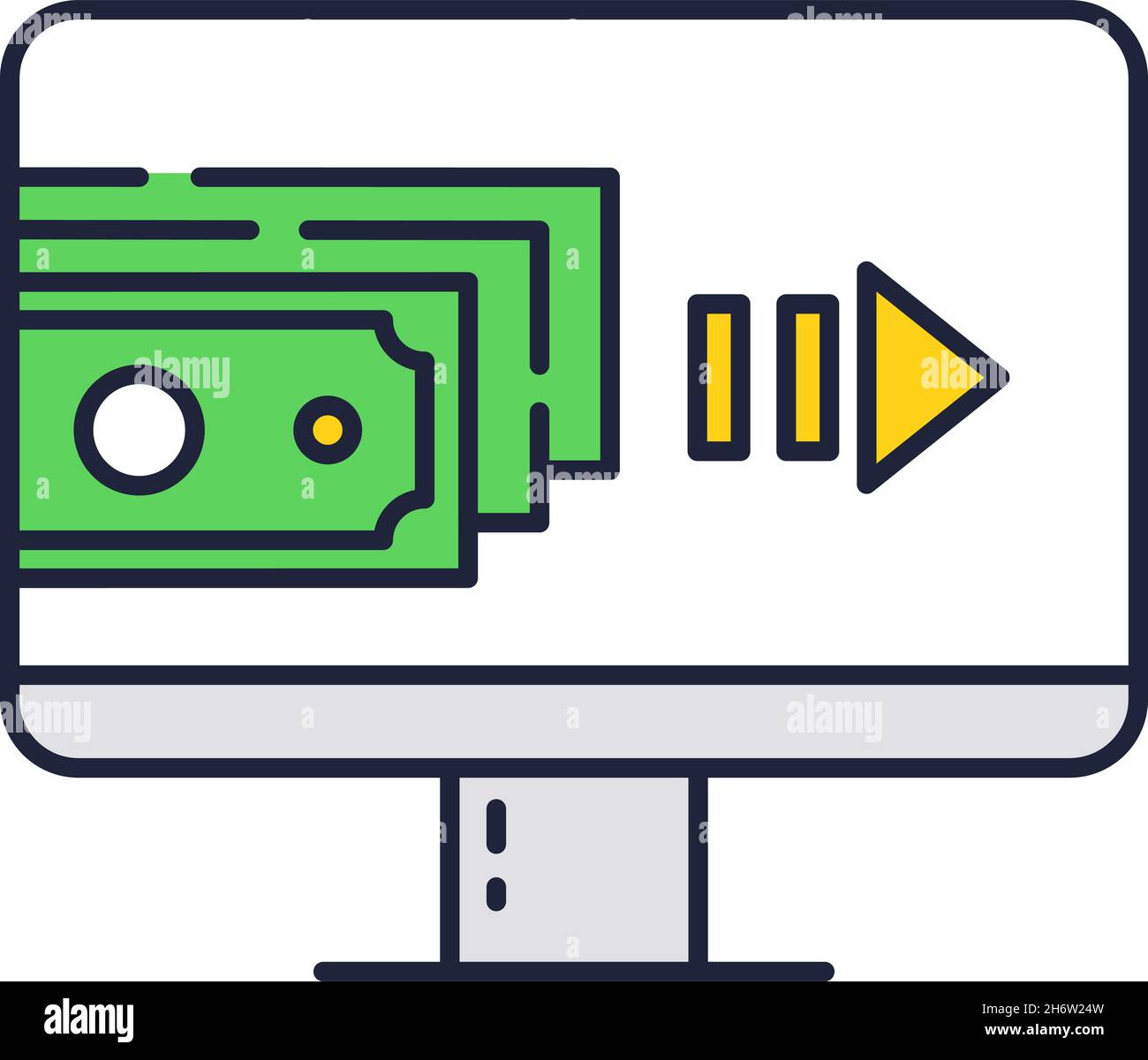 Online bank vector virtual finance payment icon Stock Vector Image ...