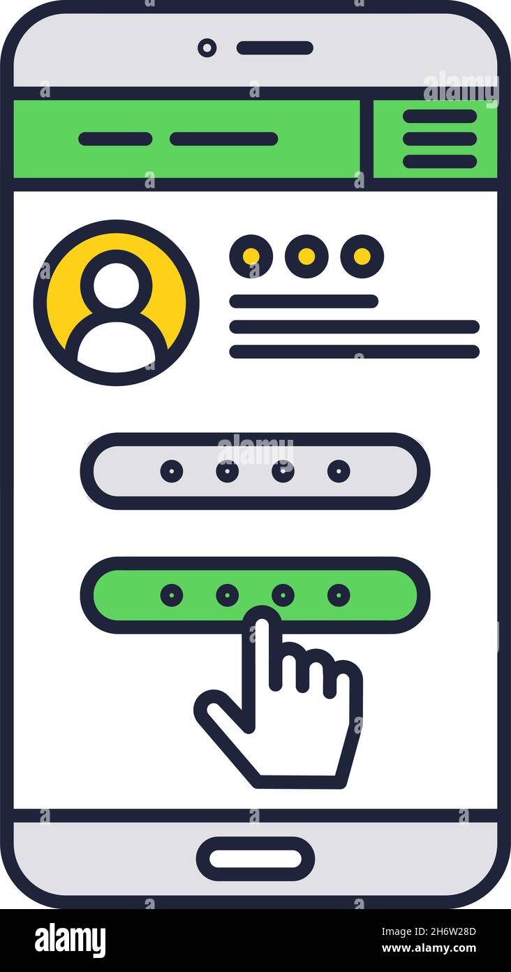 Mobile bank account vector phone icon isolated Stock Vector Image & Art ...