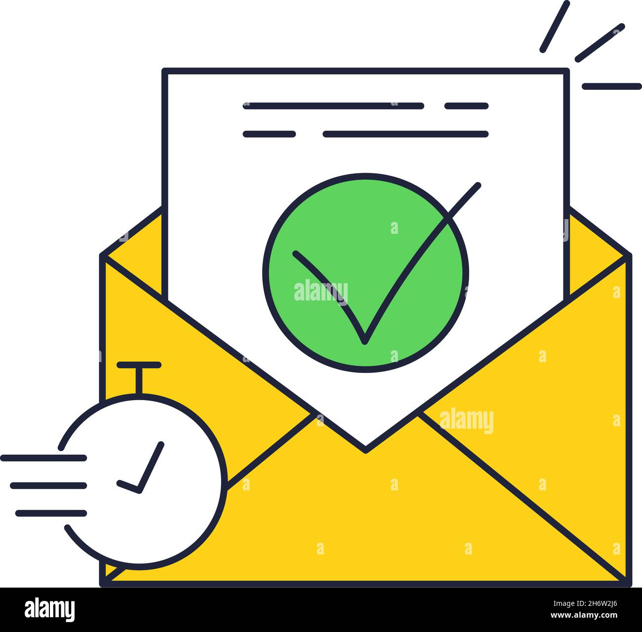 Email message web verification icon flat vector Stock Vector Image ...