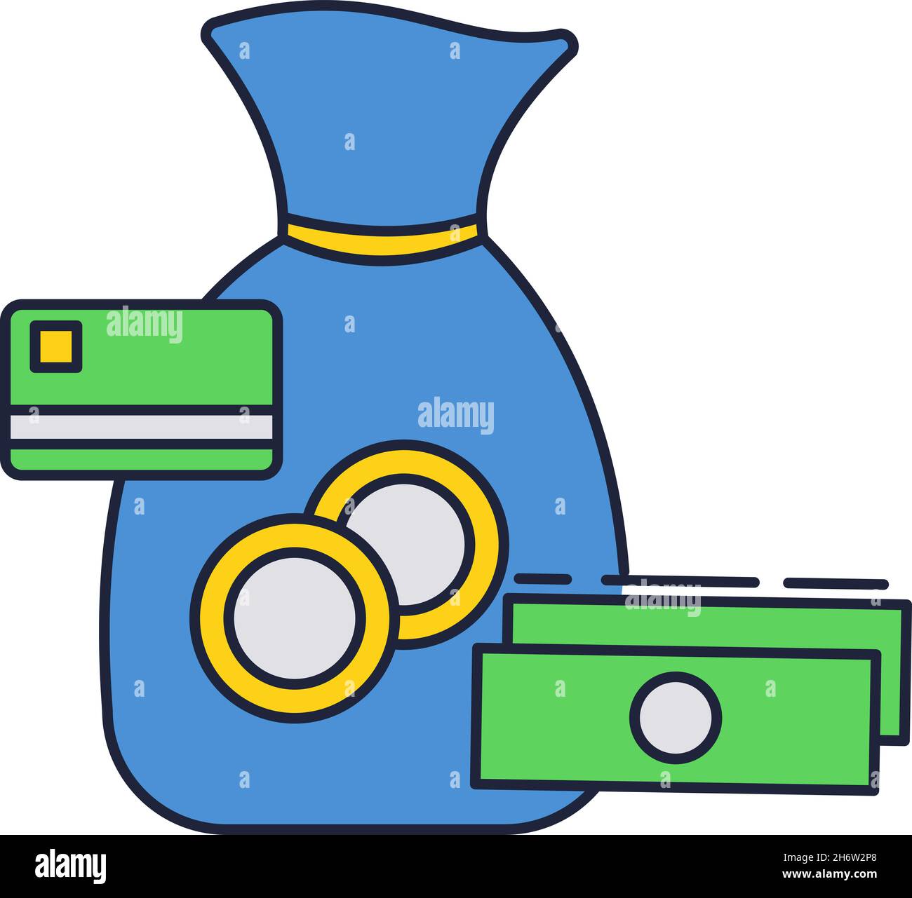 Payment option icon cash and credit card vector Stock Vector Image ...