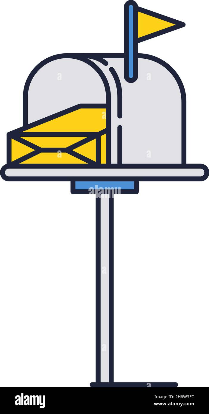 Postbox icon mailbox vector letterbox flat design Stock Vector Image ...