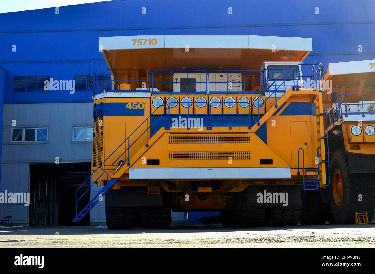 The world's biggest truck with electric drive system consisting of four ...