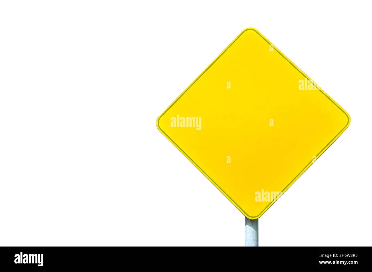 Blank Yellow Road Sign