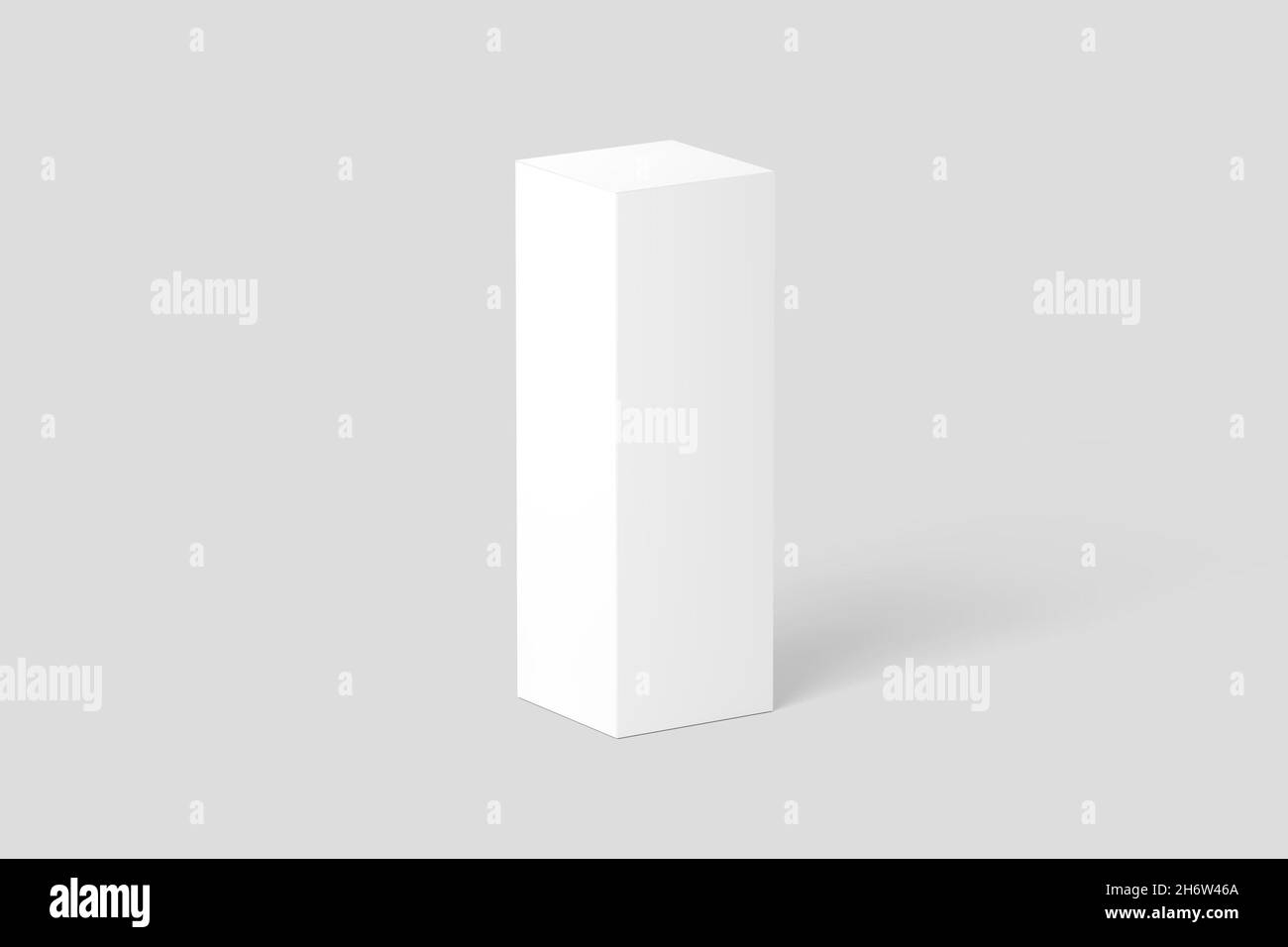 Long Rectangle Box White Blank Mockup Stock Photo - Alamy