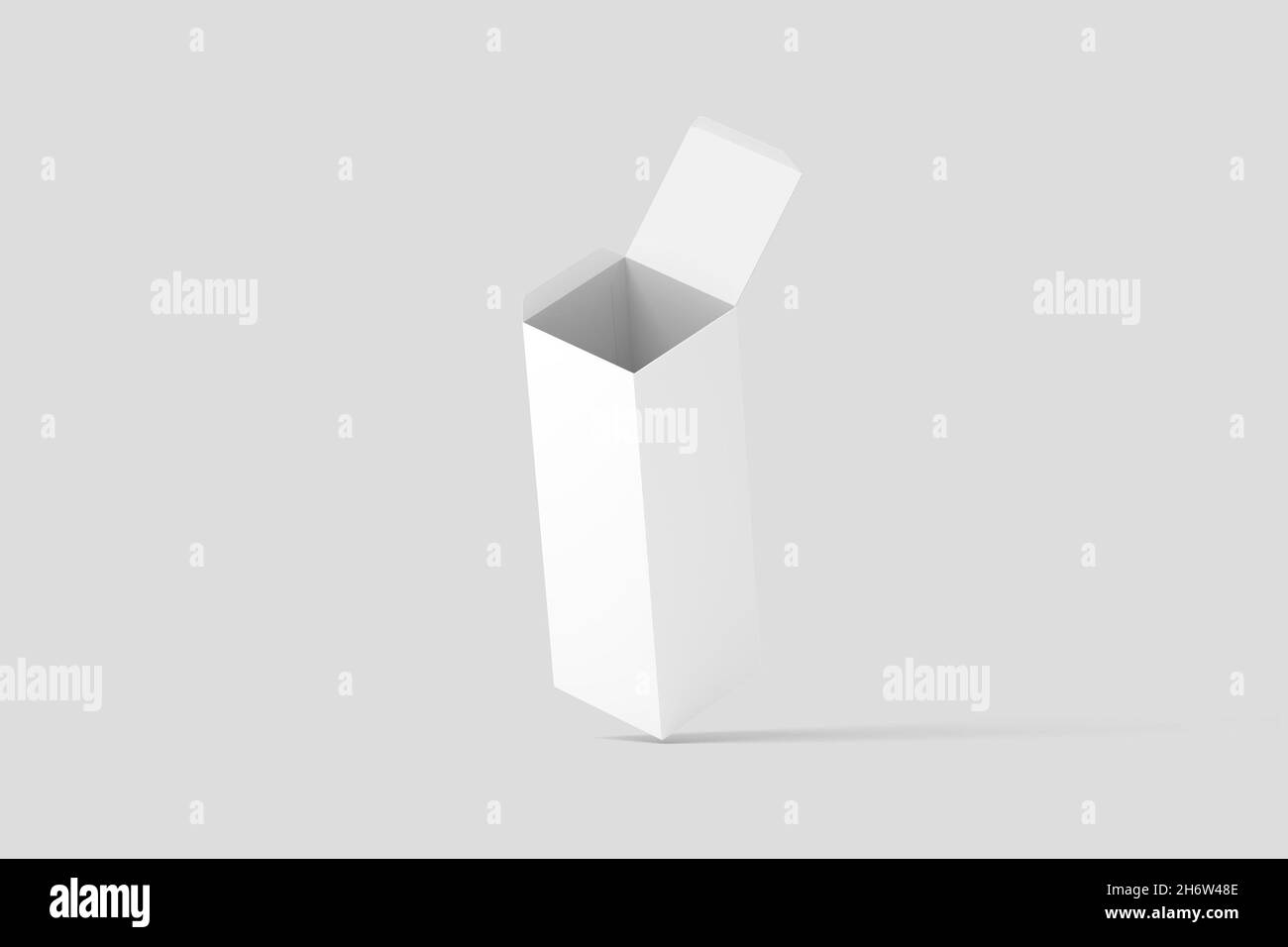 Long Rectangle Box White Blank Mockup Stock Photo - Alamy