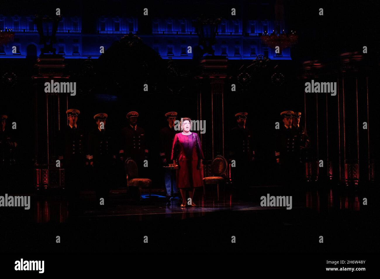 New York, US, November 17, 2021. Judy Kaye as Queen Elizabeth performs ...