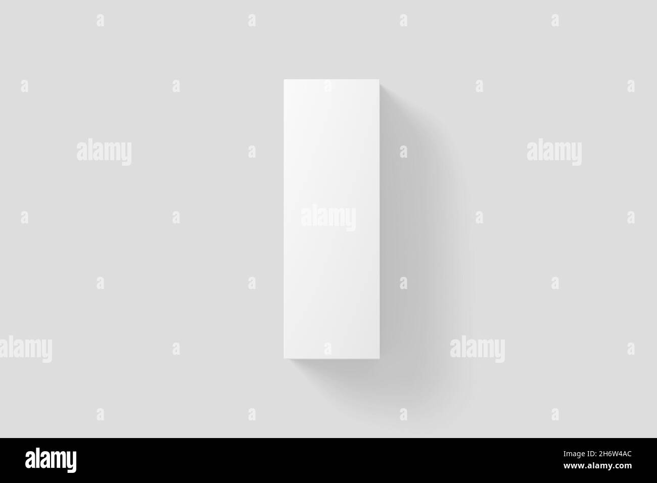 Long Rectangle Box White Blank Mockup Stock Photo - Alamy