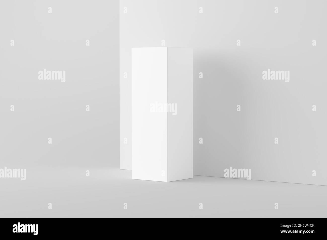 Long Rectangle Box White Blank Mockup Stock Photo - Alamy