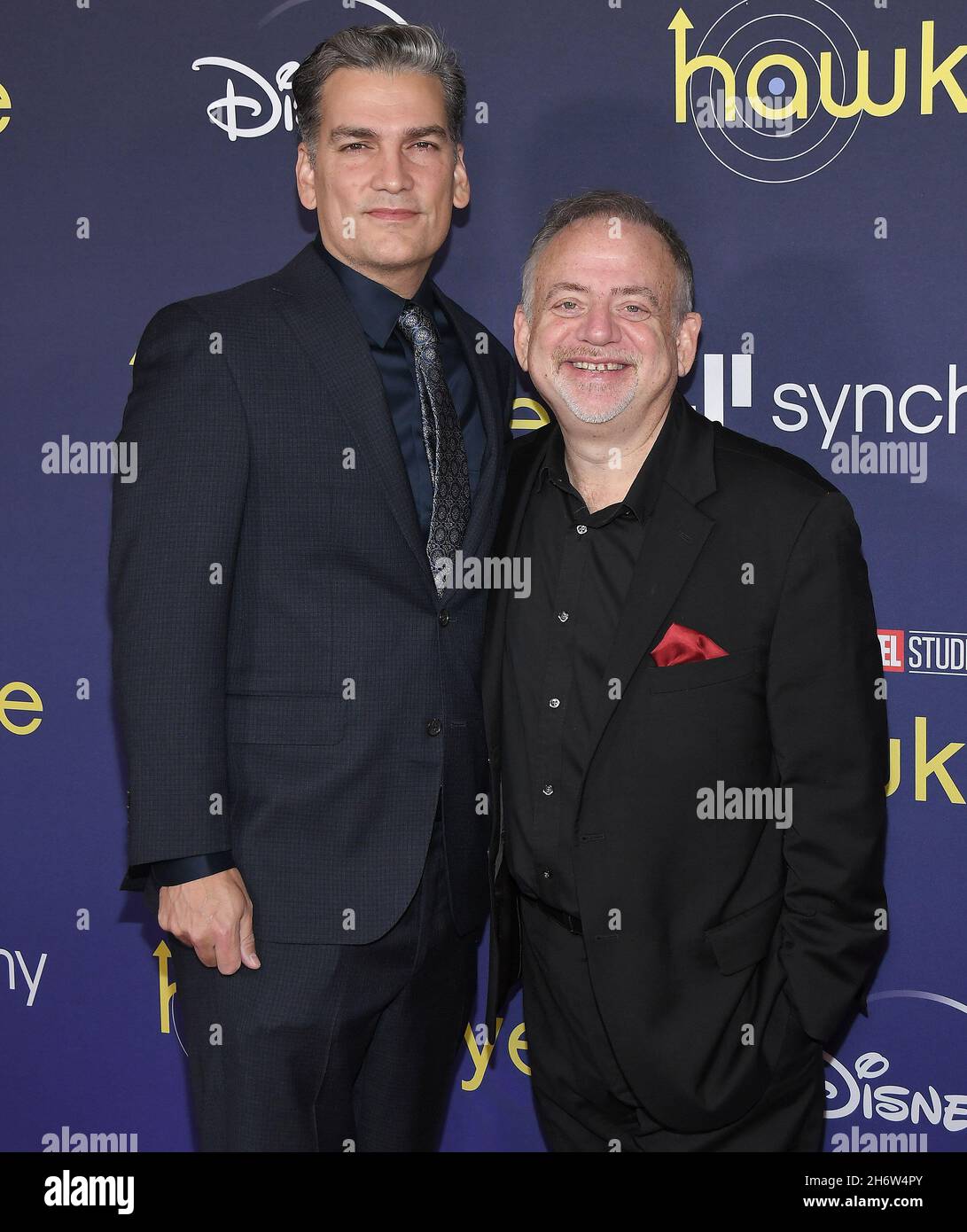 (L-R) Lou Mirabal and Marc Shaiman arrives at the Marvel Studios ...