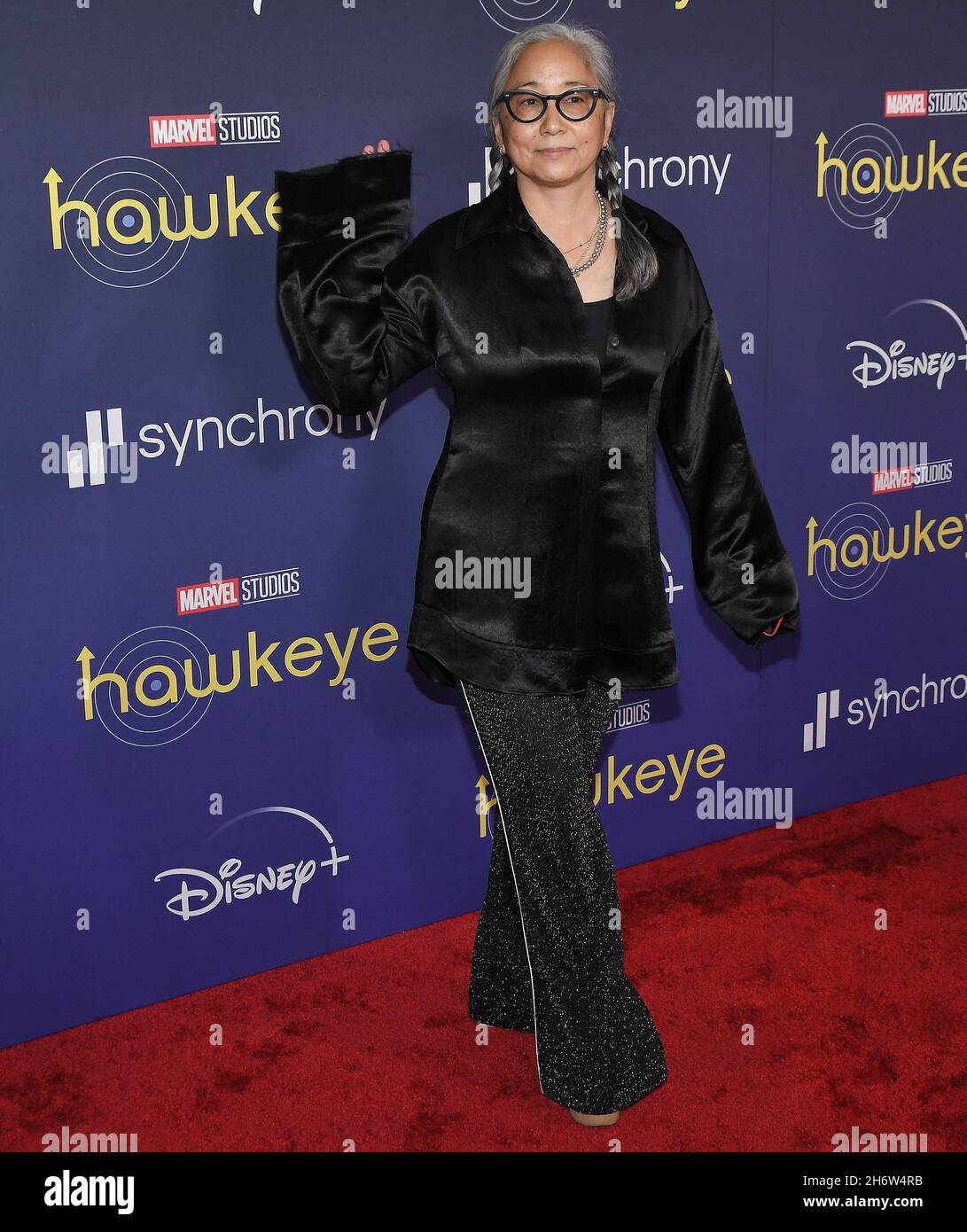 Maya Simoguchi arrives at the Marvel Studios' HAWKEYE Los Angeles ...