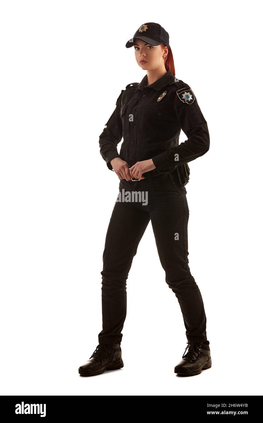 Female police officer full length Cut Out Stock Images & Pictures - Alamy