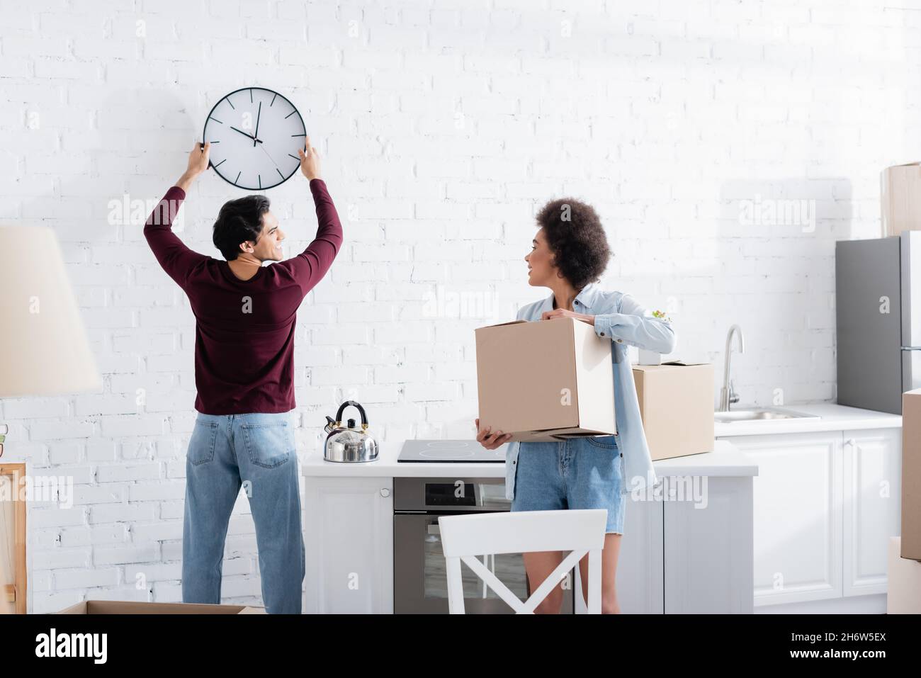 Hanging Wall Clock High Resolution Stock Photography and Images - Alamy