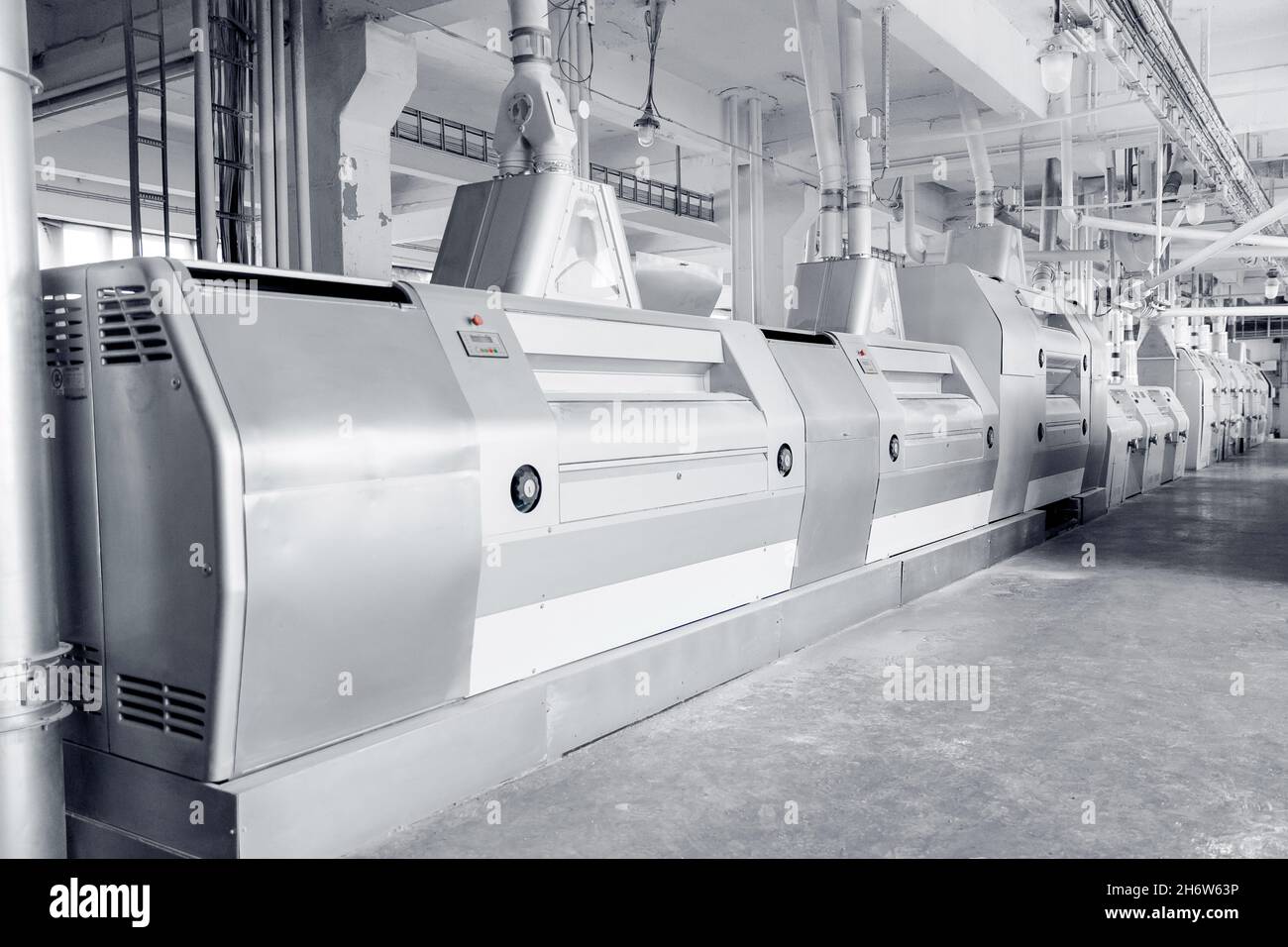 Modern automatic mill for production of white flour from wheat, rice ...