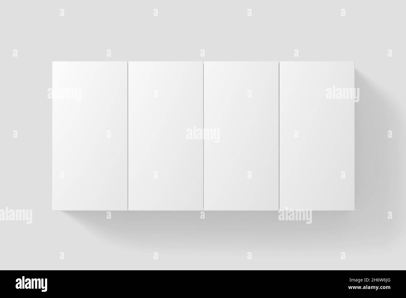 Rectangle Box White Blank Mockup Stock Photo - Alamy