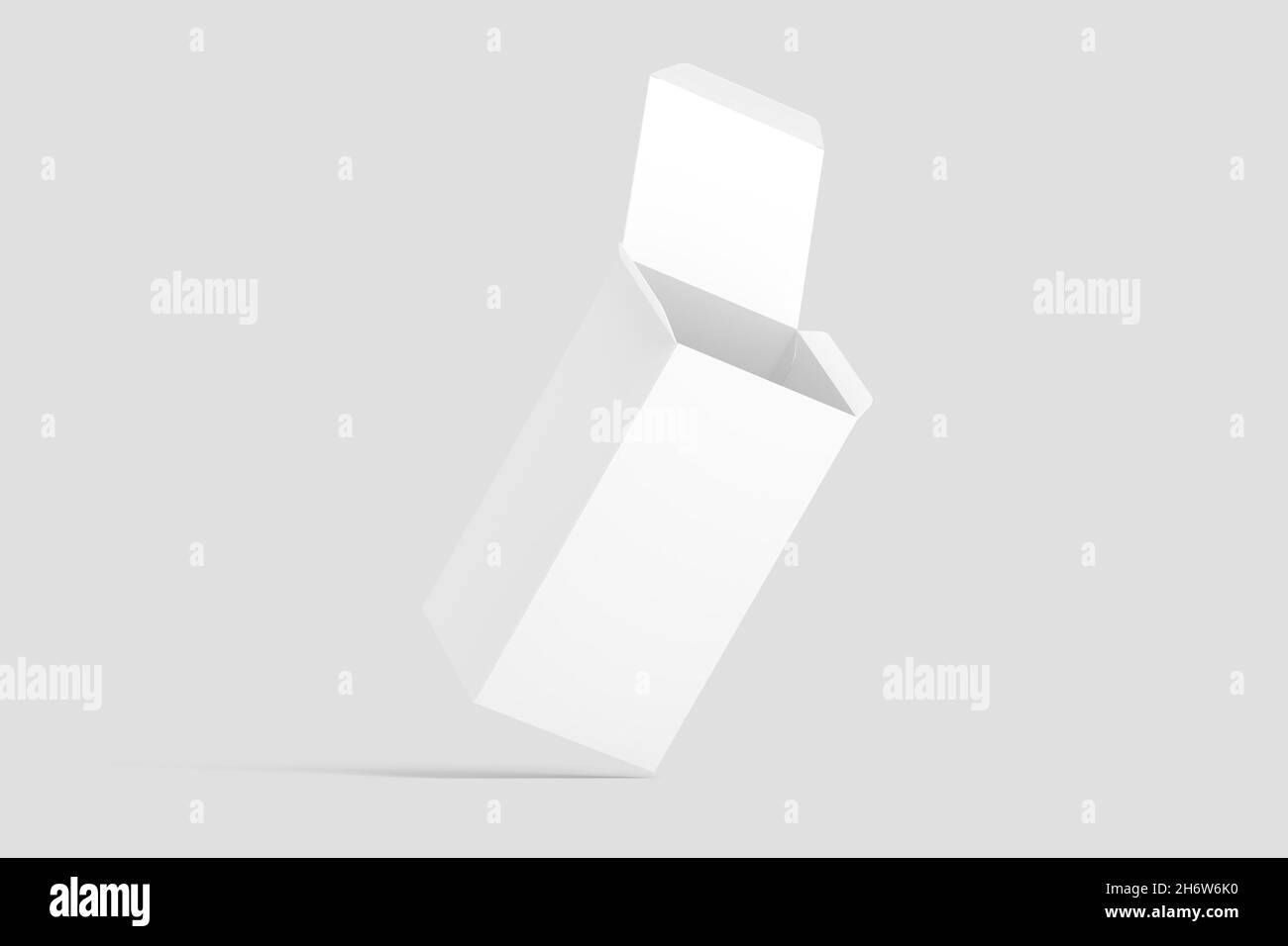 Rectangle Box White Blank Mockup Stock Photo - Alamy