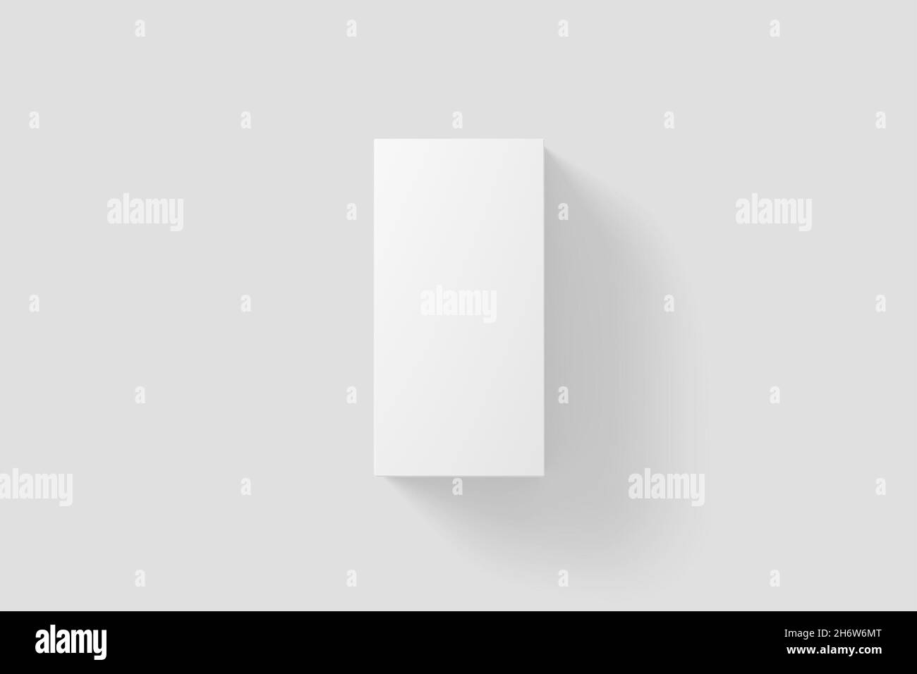 Rectangle Box White Blank Mockup Stock Photo - Alamy