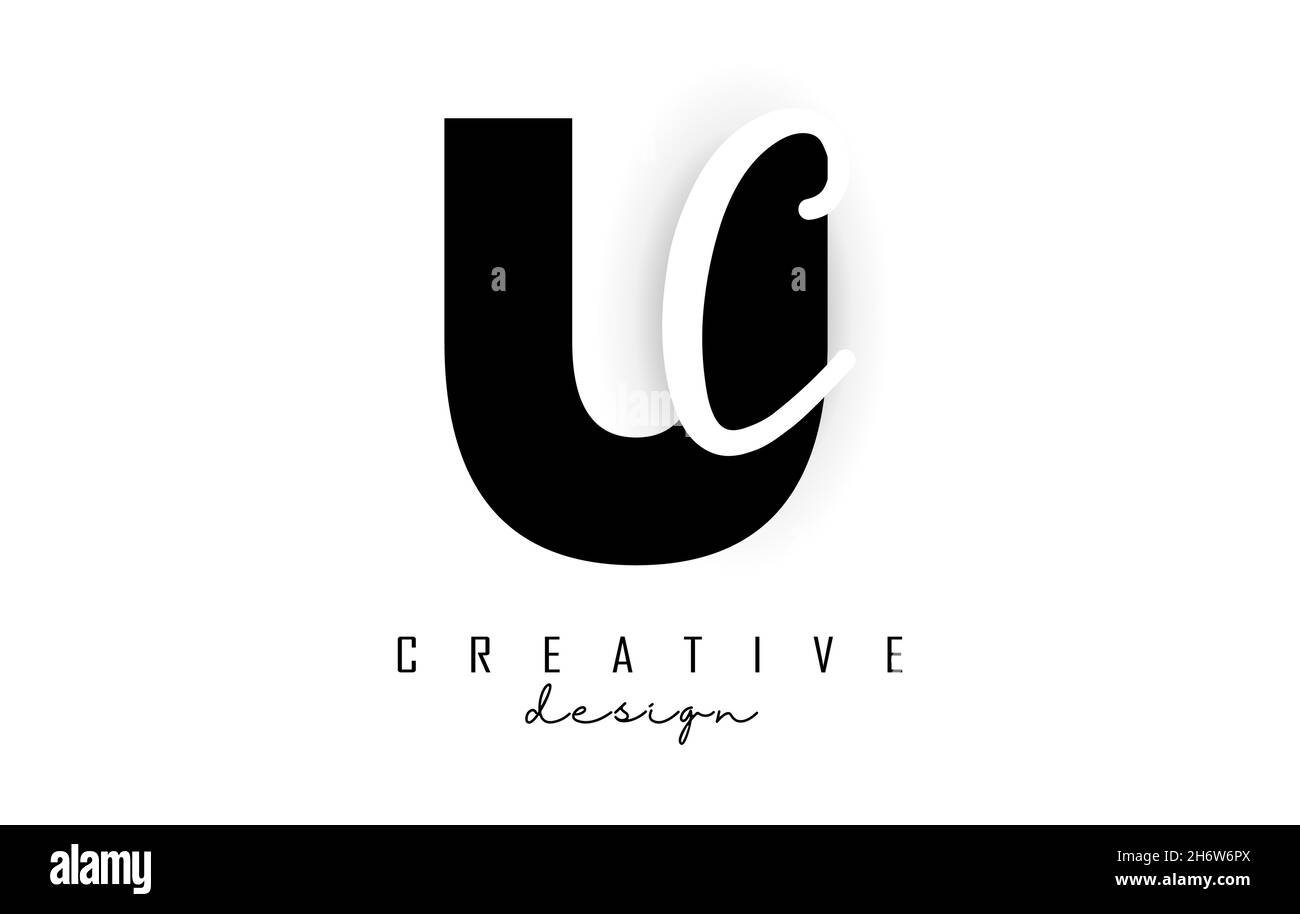 Letters UC logo with a minimalist design. Letters U and C with ...