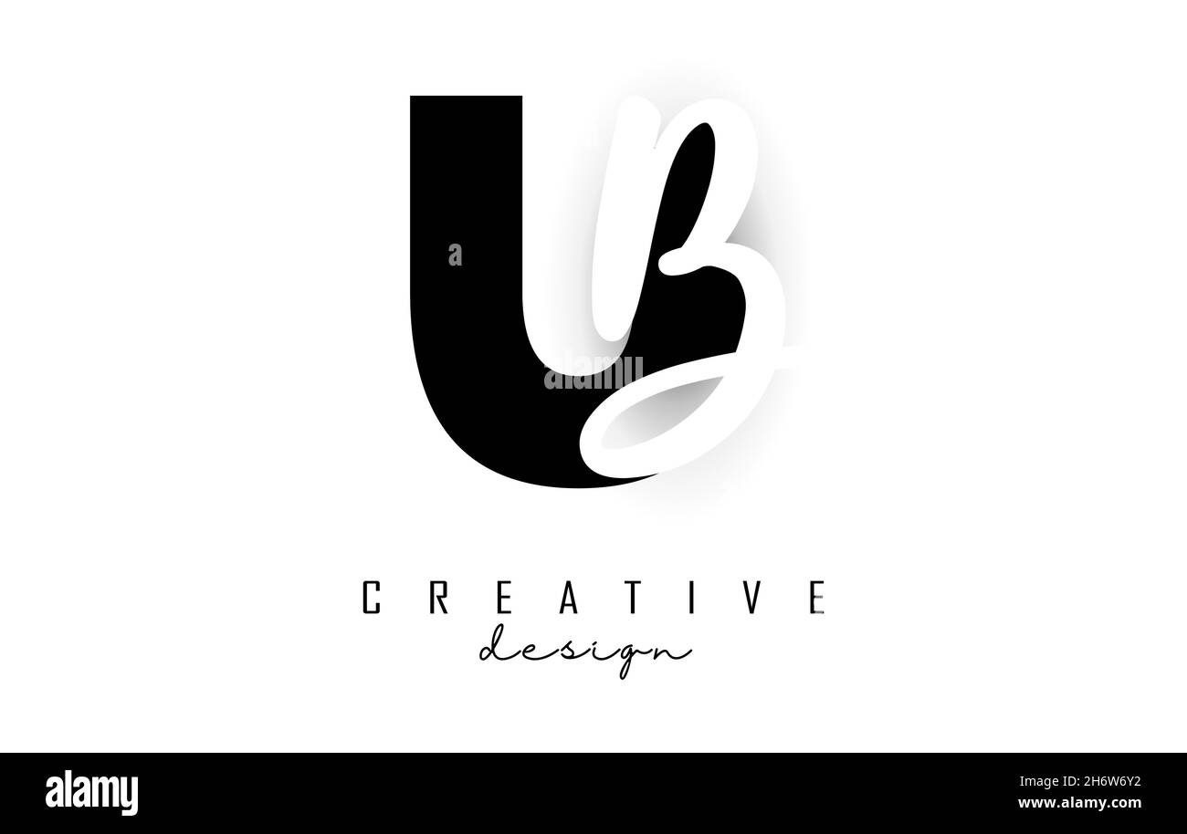 Letters UB logo with a minimalist design. Letters U and B with ...