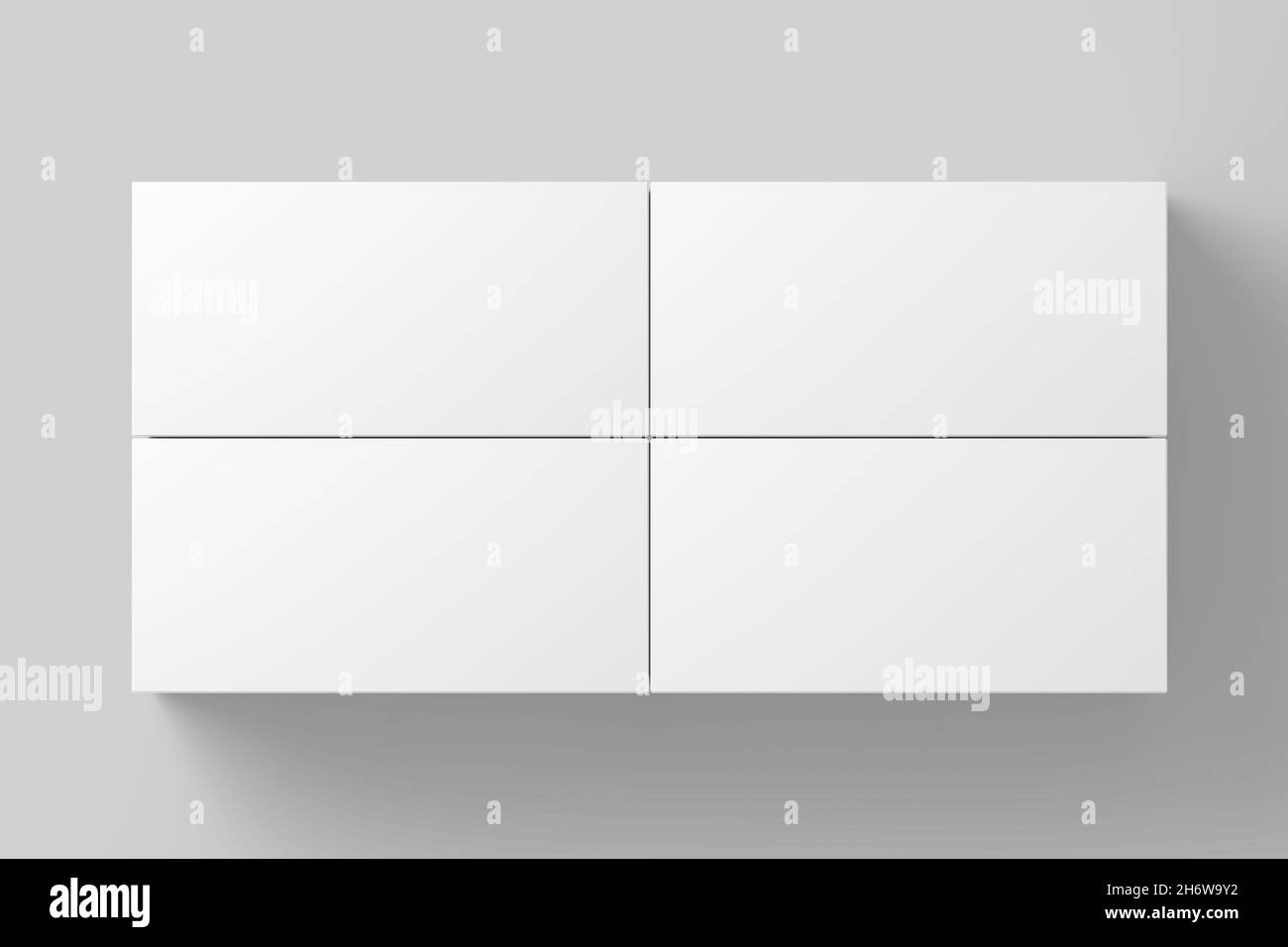 Wide Rectangle Box White Blank Mockup Stock Photo - Alamy