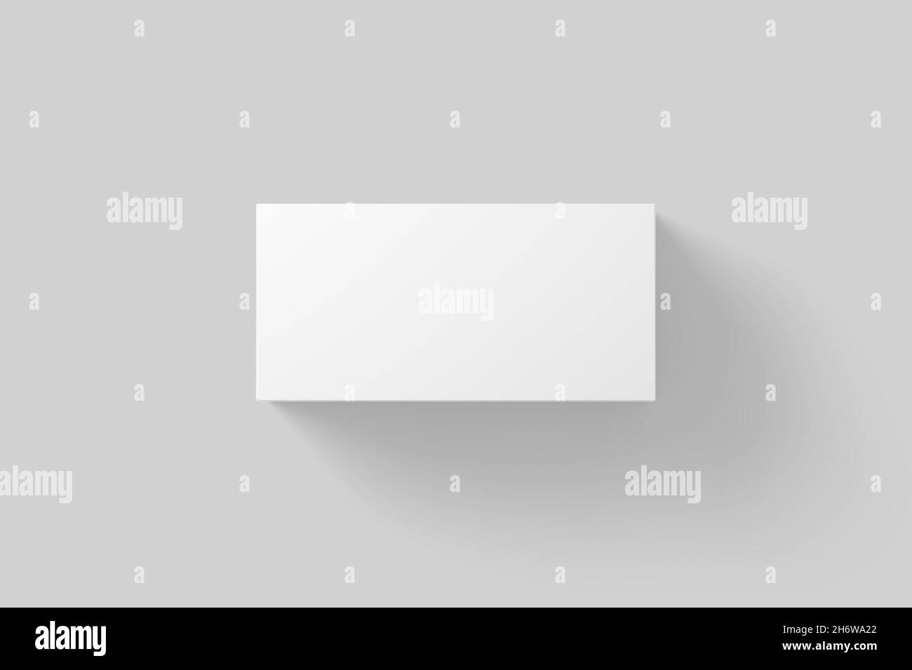 Wide Rectangle Box White Blank Mockup Stock Photo - Alamy
