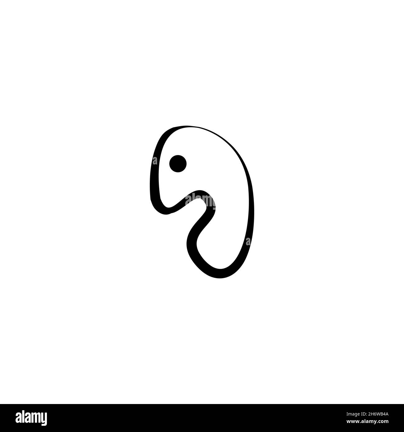 Embryo flat icon. Simple style human pregnancy poster background symbol ...