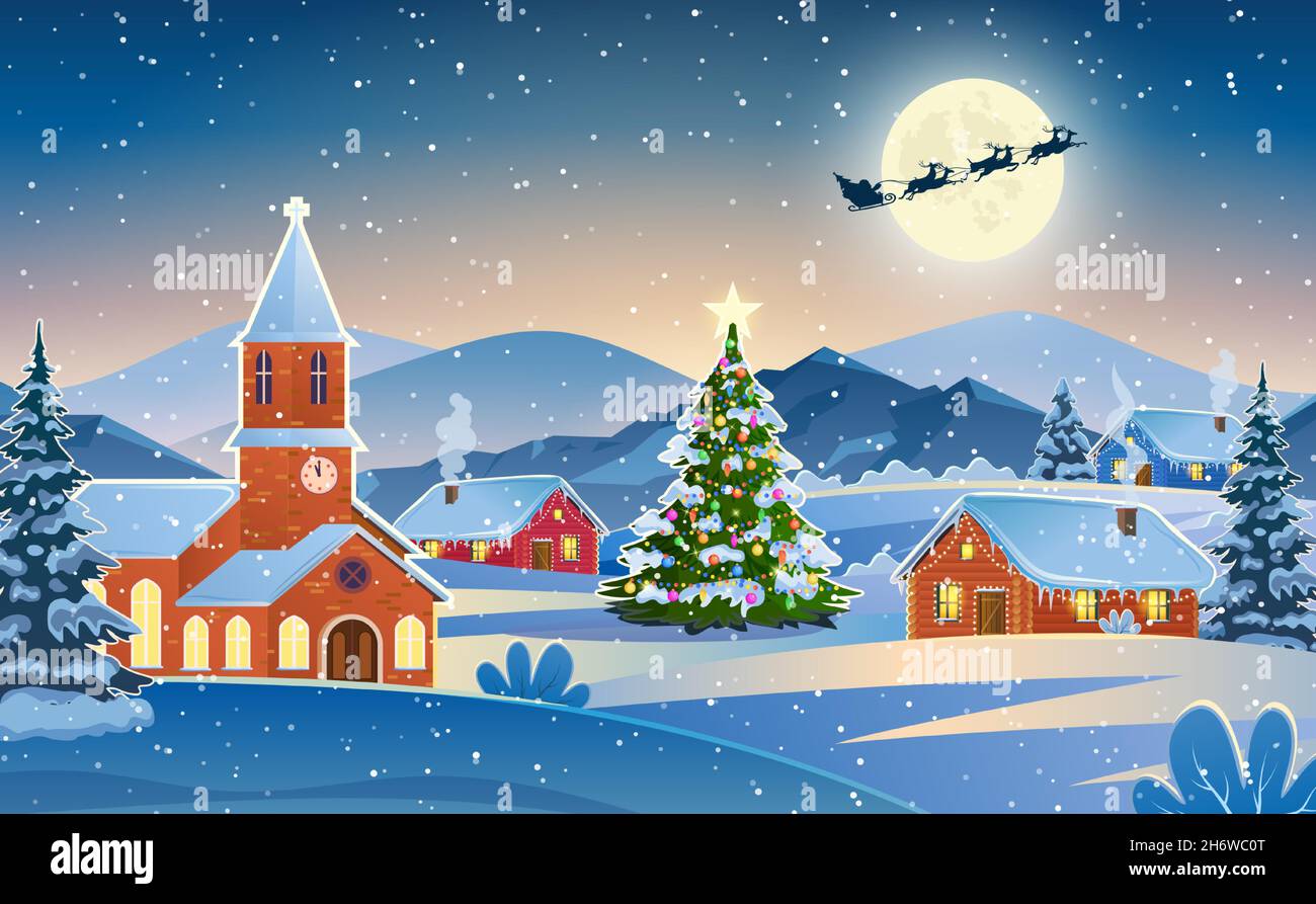 Winter snow on square Stock Vector Images - Alamy