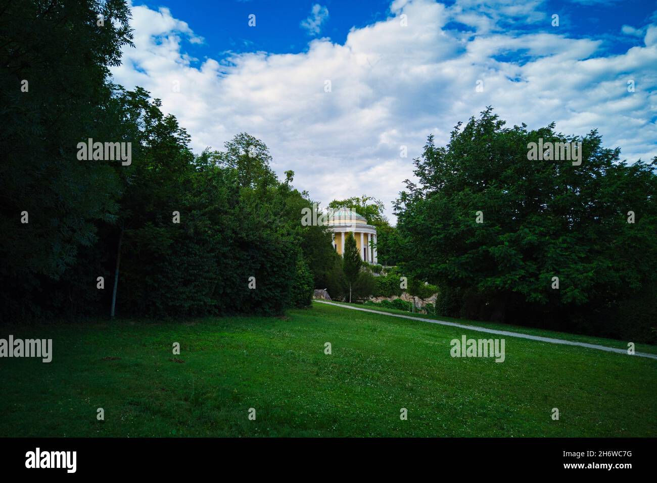 classical style pavilion in castle park Stock Photo - Alamy