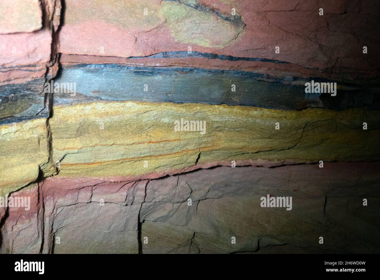 sandstone layers in the mine Stock Photo - Alamy