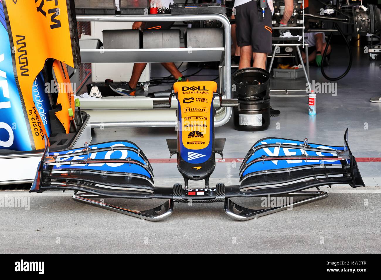 Doha, Qatar, 18.11.2021. McLaren MCL35M front wing. 18.11.2021. Formula ...